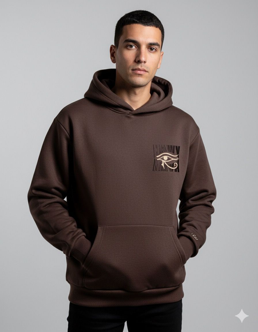 Brown "Eye of Horus" Hoodie – Hawy